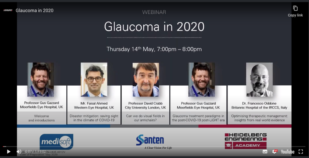 Glaucoma 2020 Webinar London Eye Surgeon